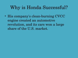 Honda Company Slideshow | PPT