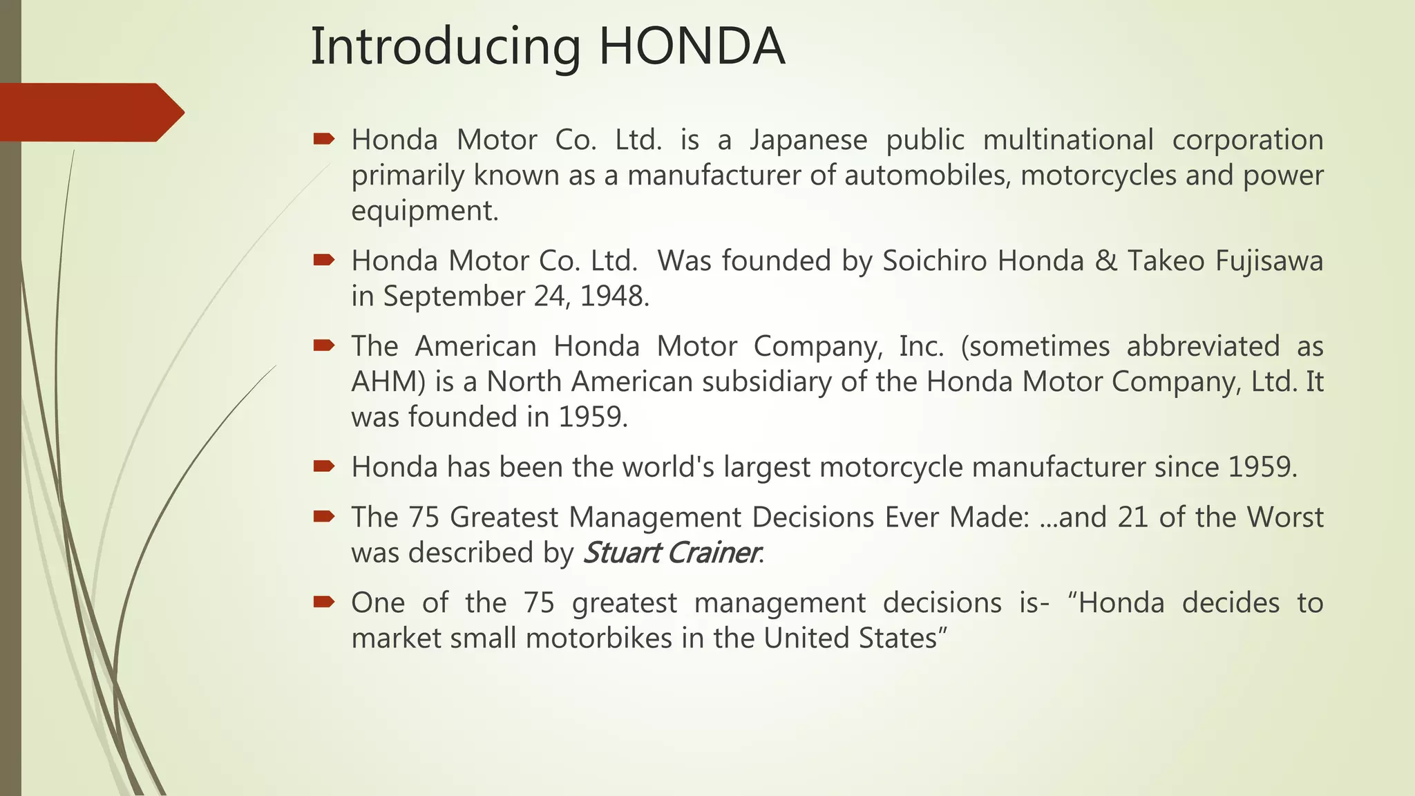 Honda Corp. | PPTX
