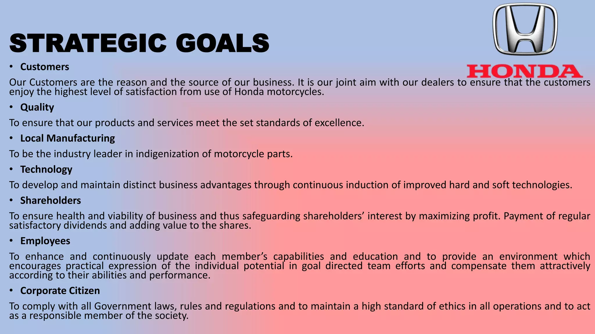 Honda strategy ppt | PPTX