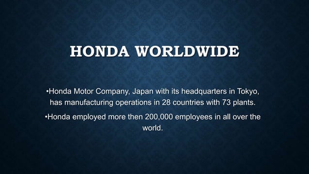 Honda SWOT Analysis | PPTX | Automotive Industry | Industries