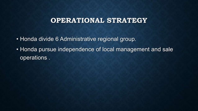 Honda SWOT Analysis | PPTX | Automotive Industry | Industries