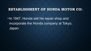 Honda SWOT Analysis | PPTX | Automotive Industry | Industries