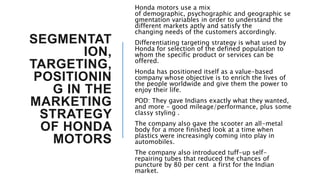 Honda activa consumer behaviour | PPTX