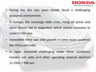Honda analysis 2011 - 2012 | PPTX