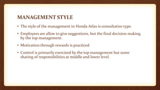 Honda atlas Cars Pakistan Limited | PPTX