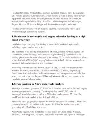 Honda Company Analysis Report | DOCX