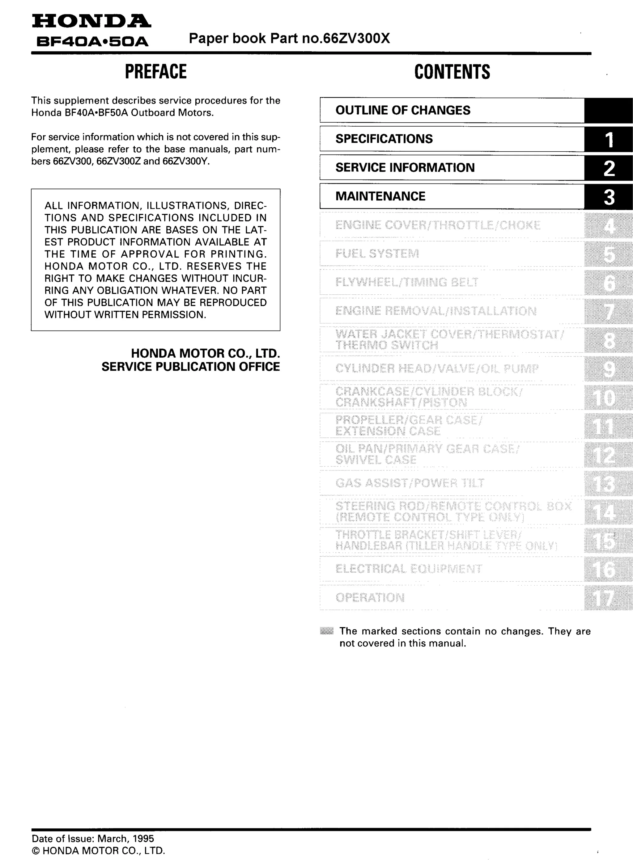 Honda marine outboard bf45 a service repair manual | PDF