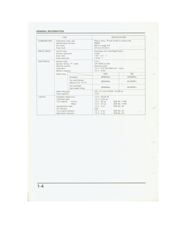Honda nh80 lead_service_manual | PDF