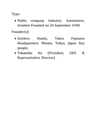 Honda operation management..ninad | DOCX