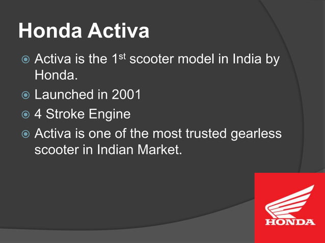 Honda ppt | PPTX | Motorcycle Sports | Auto Racing