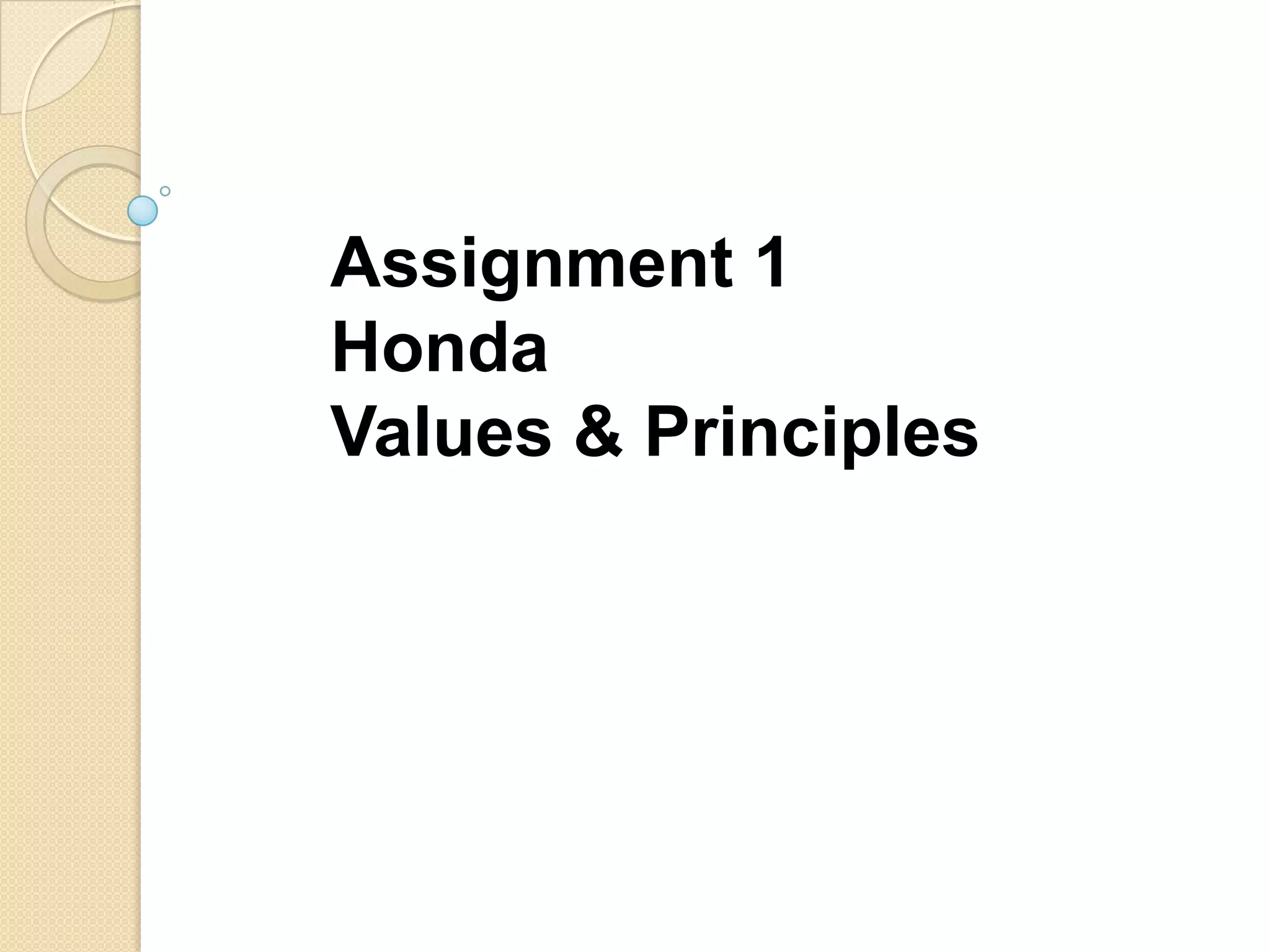 Honda principles | PPTX