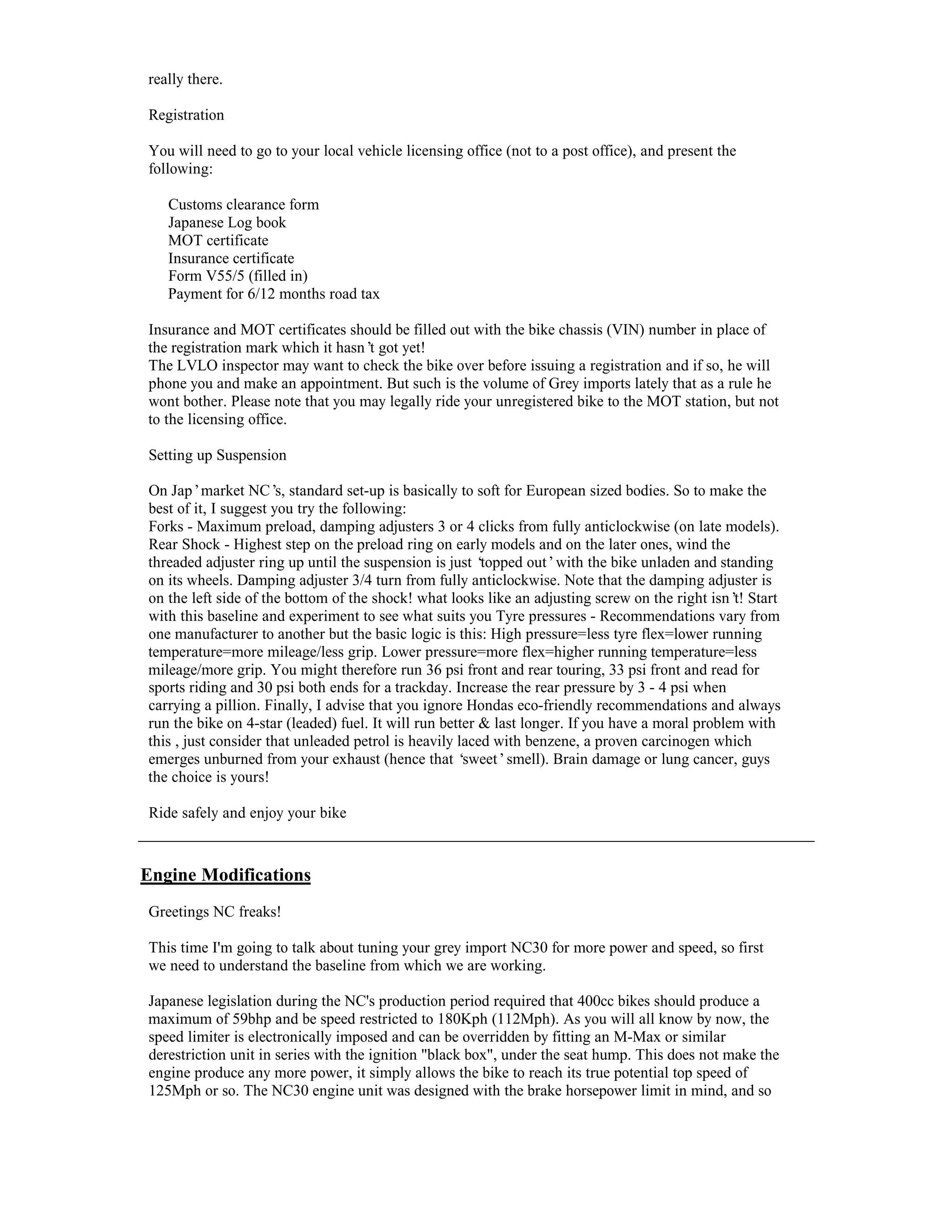 Honda vfr 400 nc30 checklist buyer guide | PDF