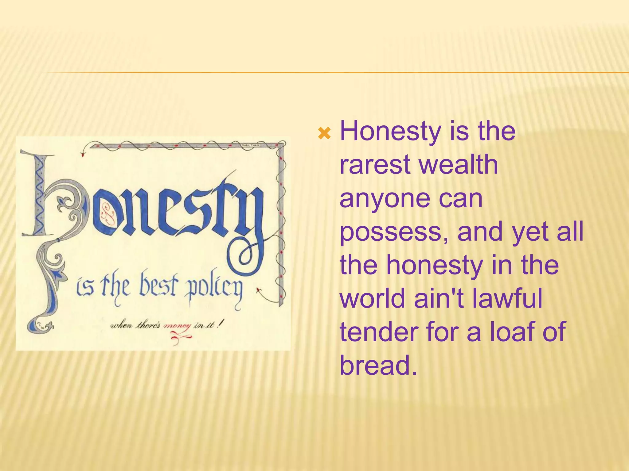Honesty | PPTX
