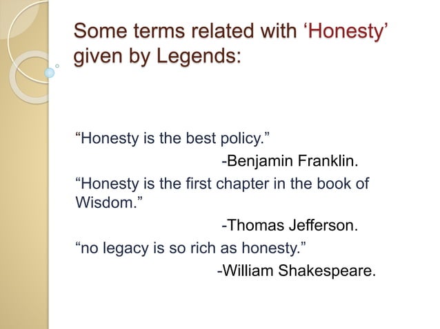 Honesty | PPTX