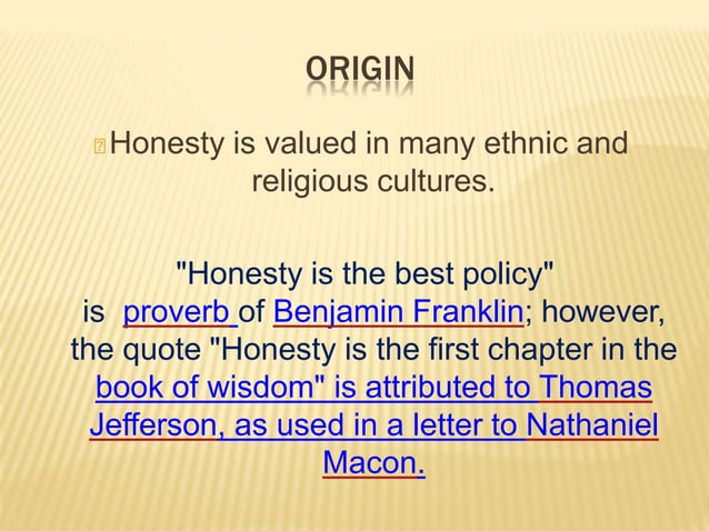 honesty2.pptx | Crime & Harmful Acts to Individuals, Society & Human ...