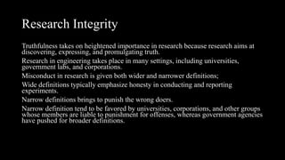 Honesty and research integrity | PPTX