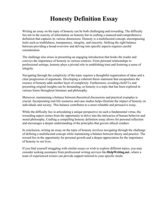 Honesty Definition Essay.pdf