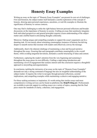 Honesty Essay Examples.pdf