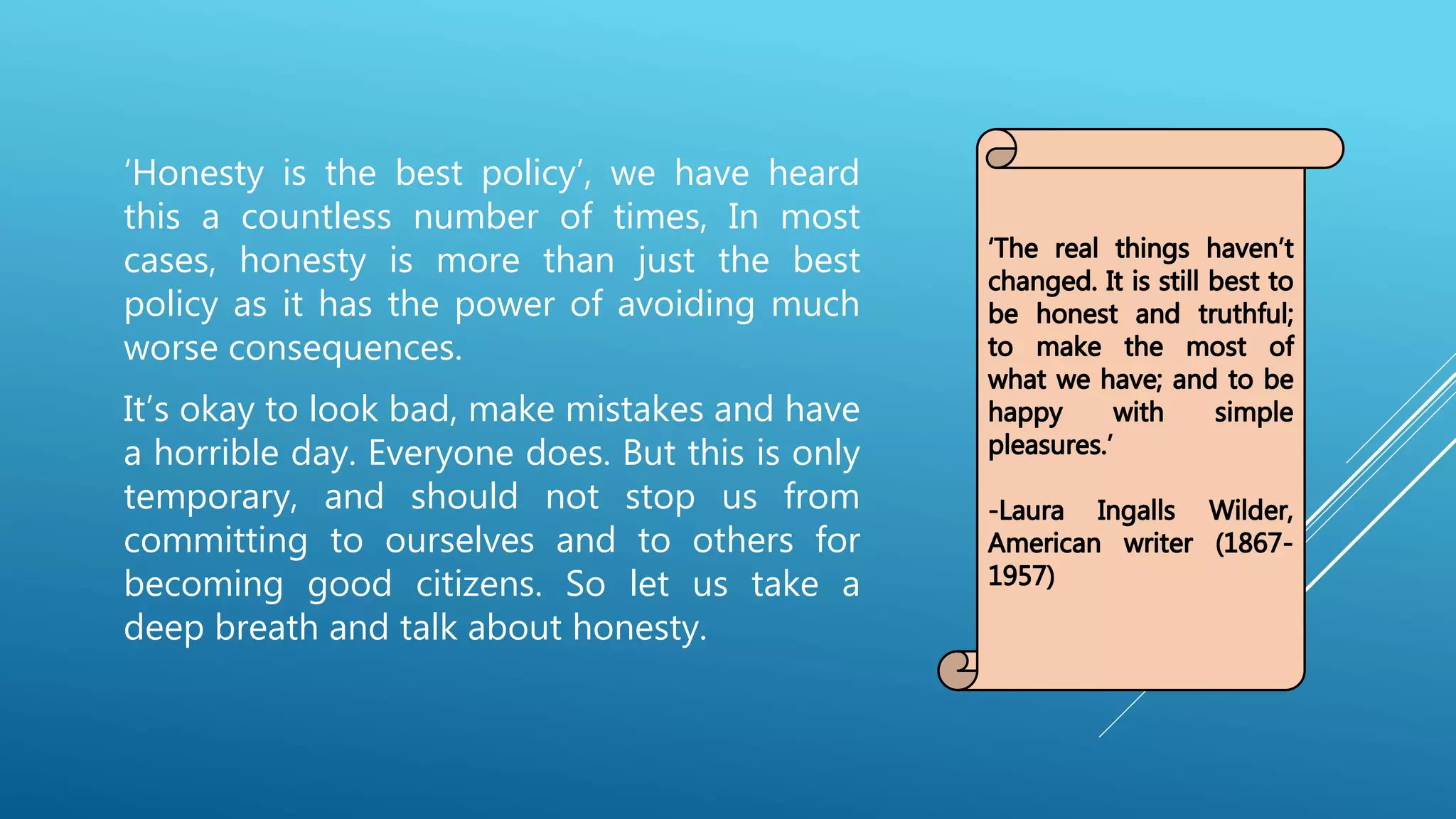 Honesty and Integrity | PPTX