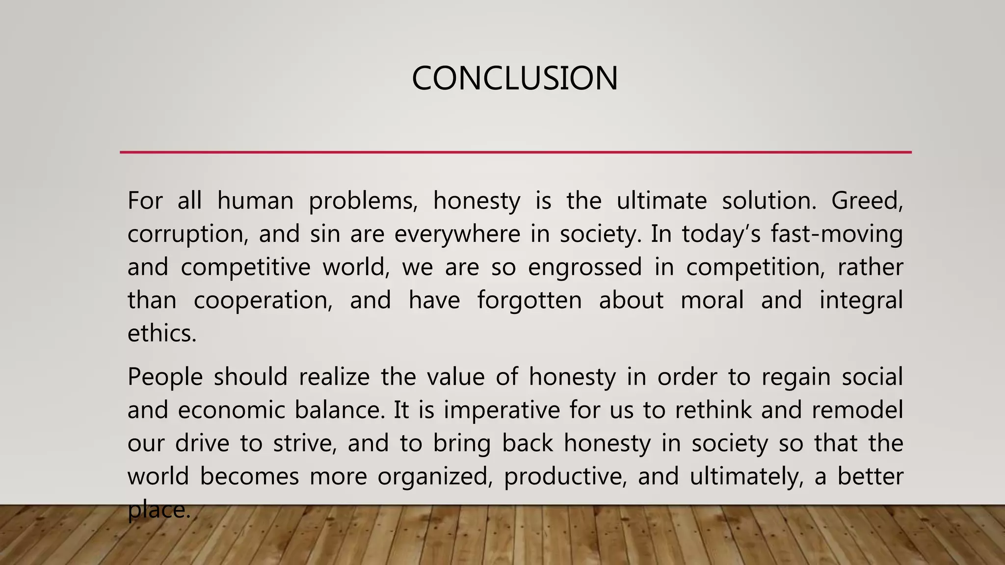 Honesty and Integrity | PPTX