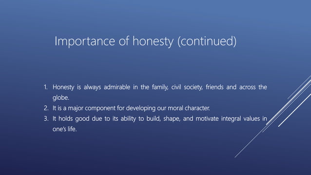 Honesty and Integrity | PPTX | Business and Finance