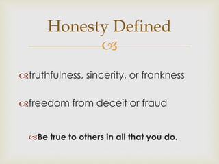 Honesty and integrity | PDF
