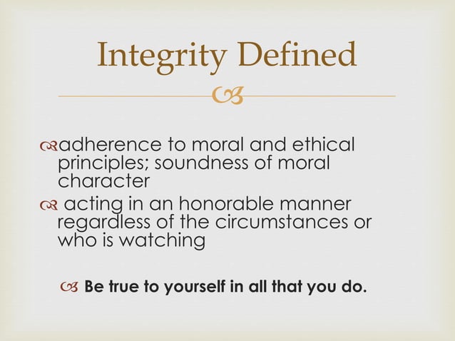Honesty and integrity | PDF | Family and Relationships
