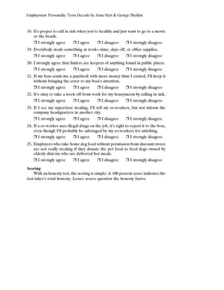 Honesty testing | DOCX