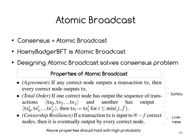 Honeybadger of BFT Protocols | PDF