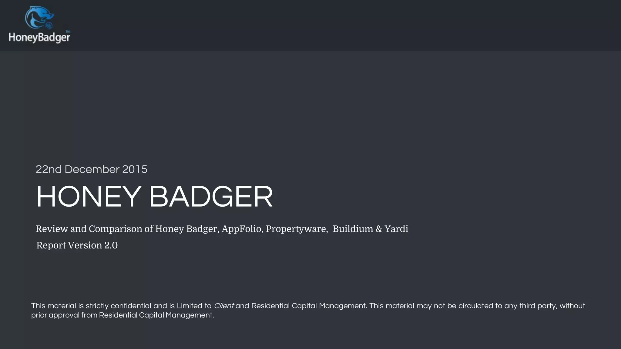 Honey Badger review and comparison v2.0 Property Management | PPTX