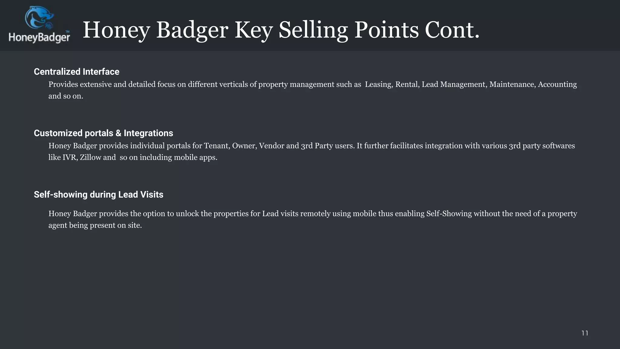 Honey Badger review and comparison v2.0 Property Management | PPTX