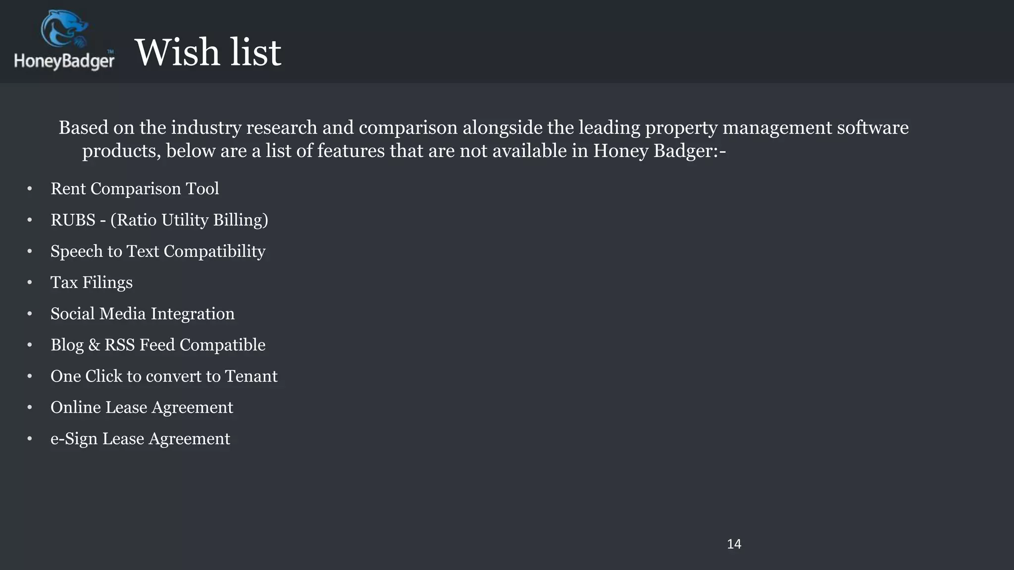 Honey Badger review and comparison v2.0 Property Management | PPTX