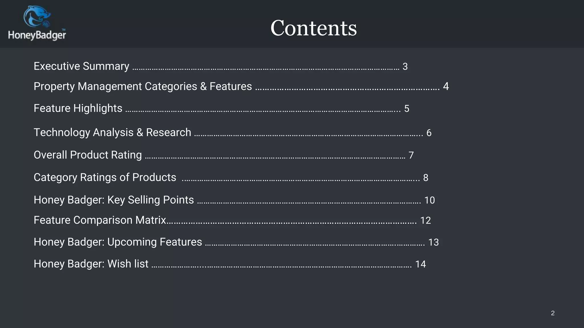 Honey Badger review and comparison v2.0 Property Management | PPTX