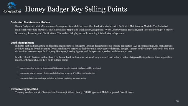 Honey Badger review and comparison v2.0 Property Management | PPT