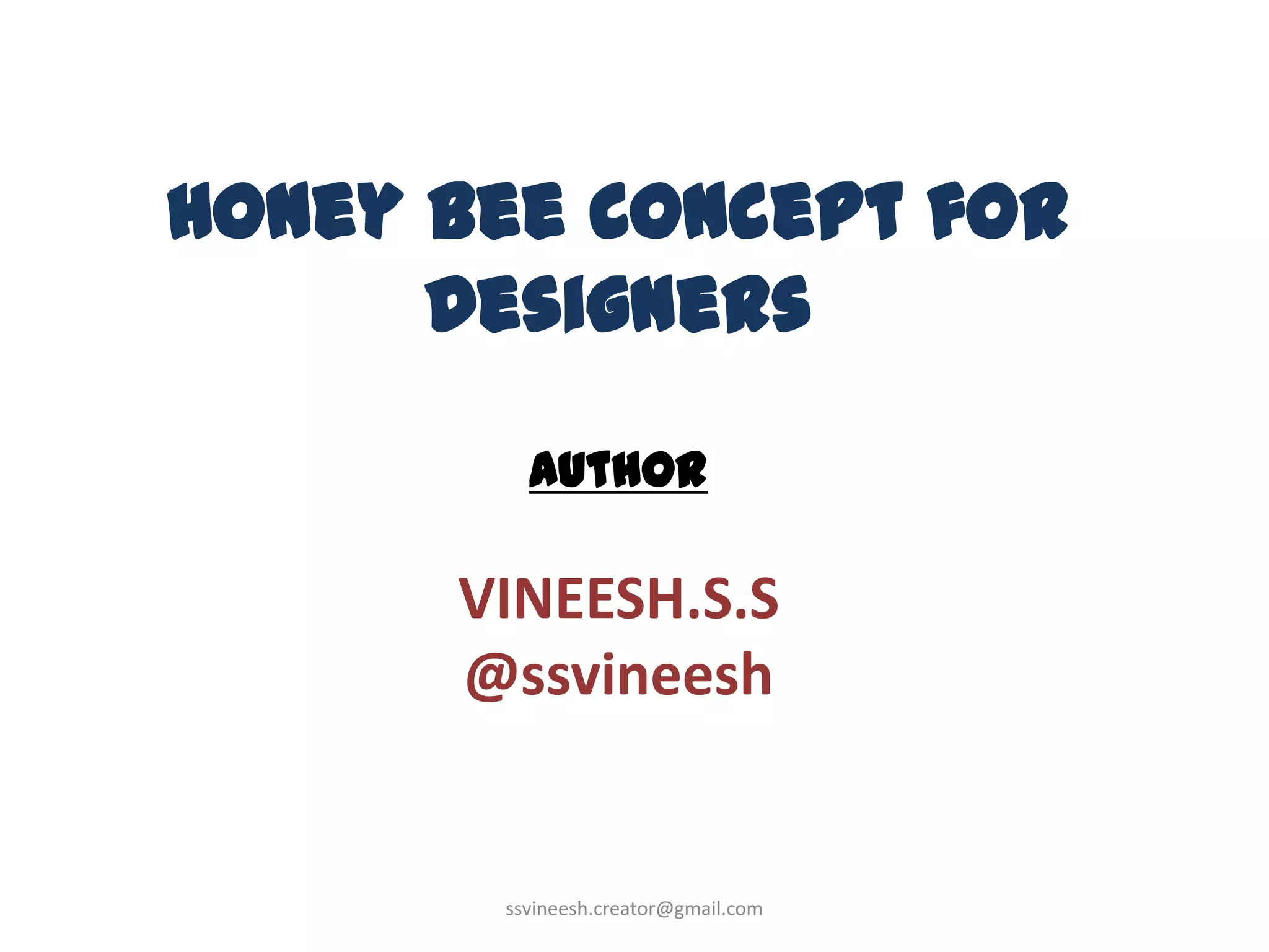Honey Bee Concept For Designers | PPTX