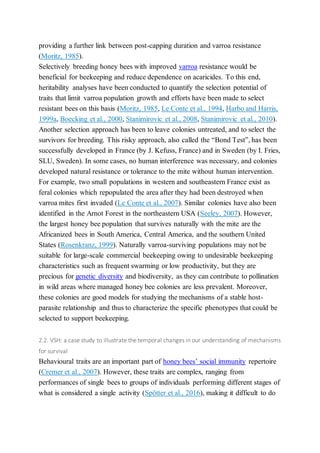 Honey bee survival mechanisms against the parasite | DOCX