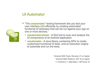 Honeydew: a Ruby driver for UIAutomator which enables automated testing ...