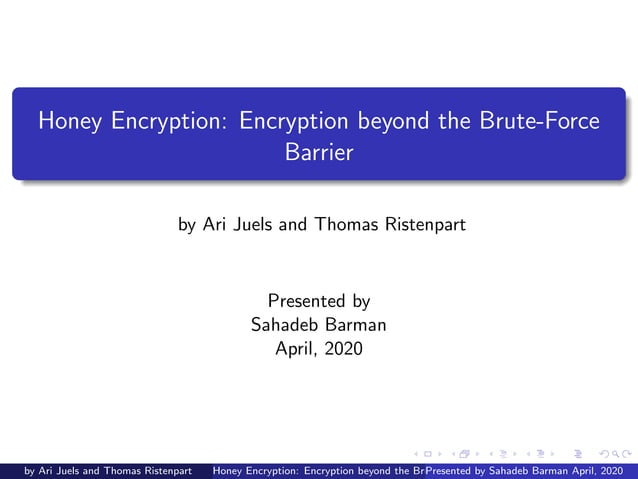 Honey encryption | PDF | Internet | Computing