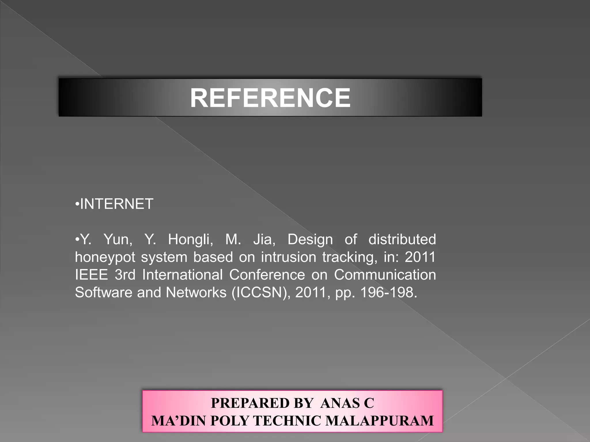 Honeypot Based Intrusion Detection System Ppt Pptx