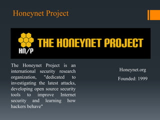 Honeypot and deception | PPSX | Information and Network Security | Computing