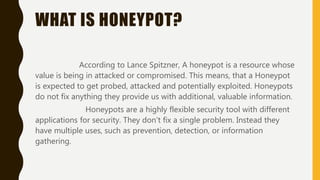 Honeypot a trap to hackers | PPT
