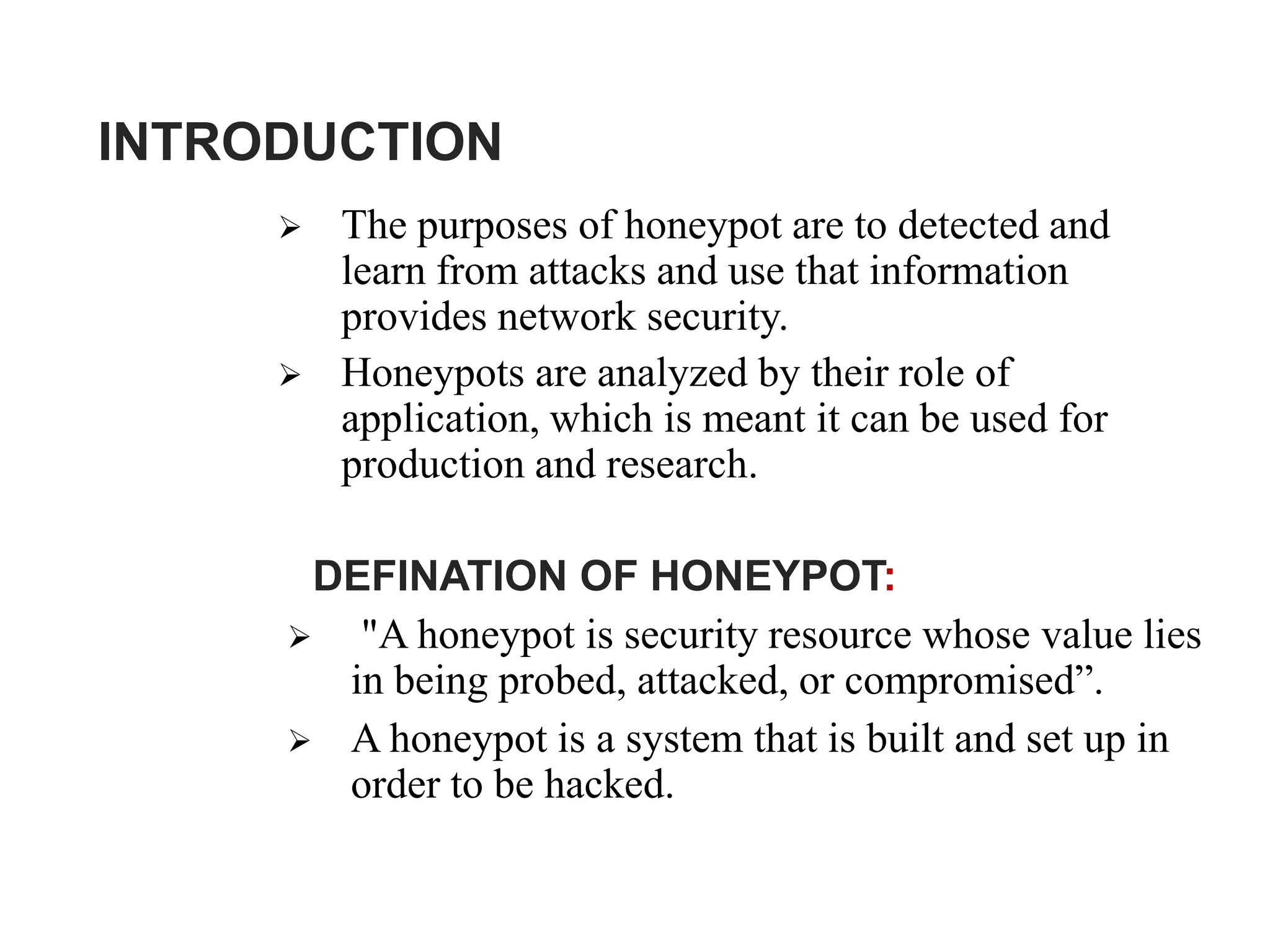 Honeypot ppt1 | PPT