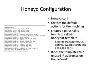 Honeypot Presentation - Using Honeyd | ODP