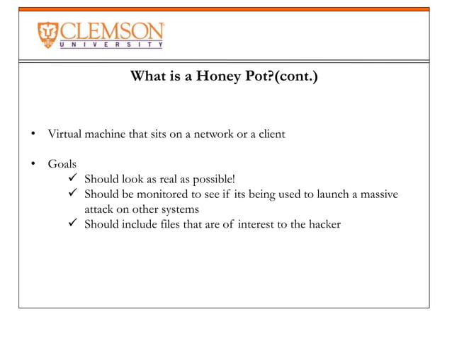 Honeypots.ppt | Internet | Computing