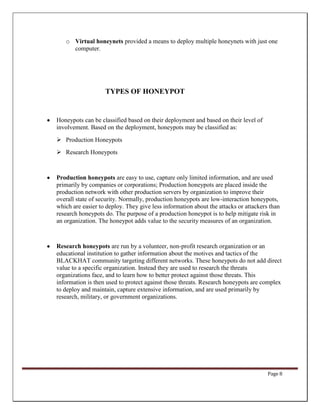 Honeypot seminar report | DOC