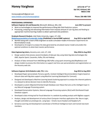 Honey resume a02195525 | PDF