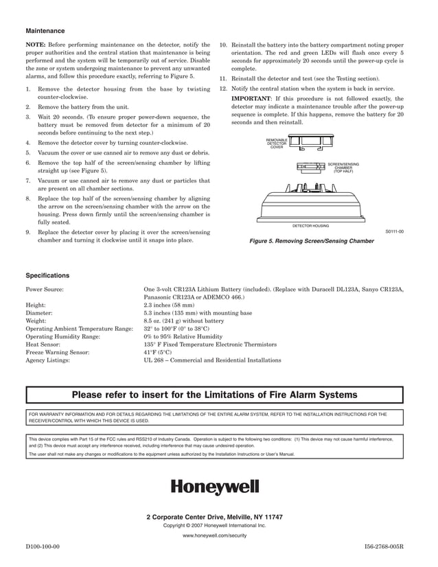 Honeywell 5808w3-install-guide | PDF