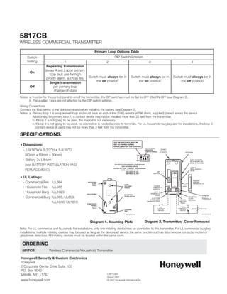 Honeywell 5817cb-data-sheet | PDF