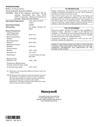 Honeywell 5821-install-guide | PDF
