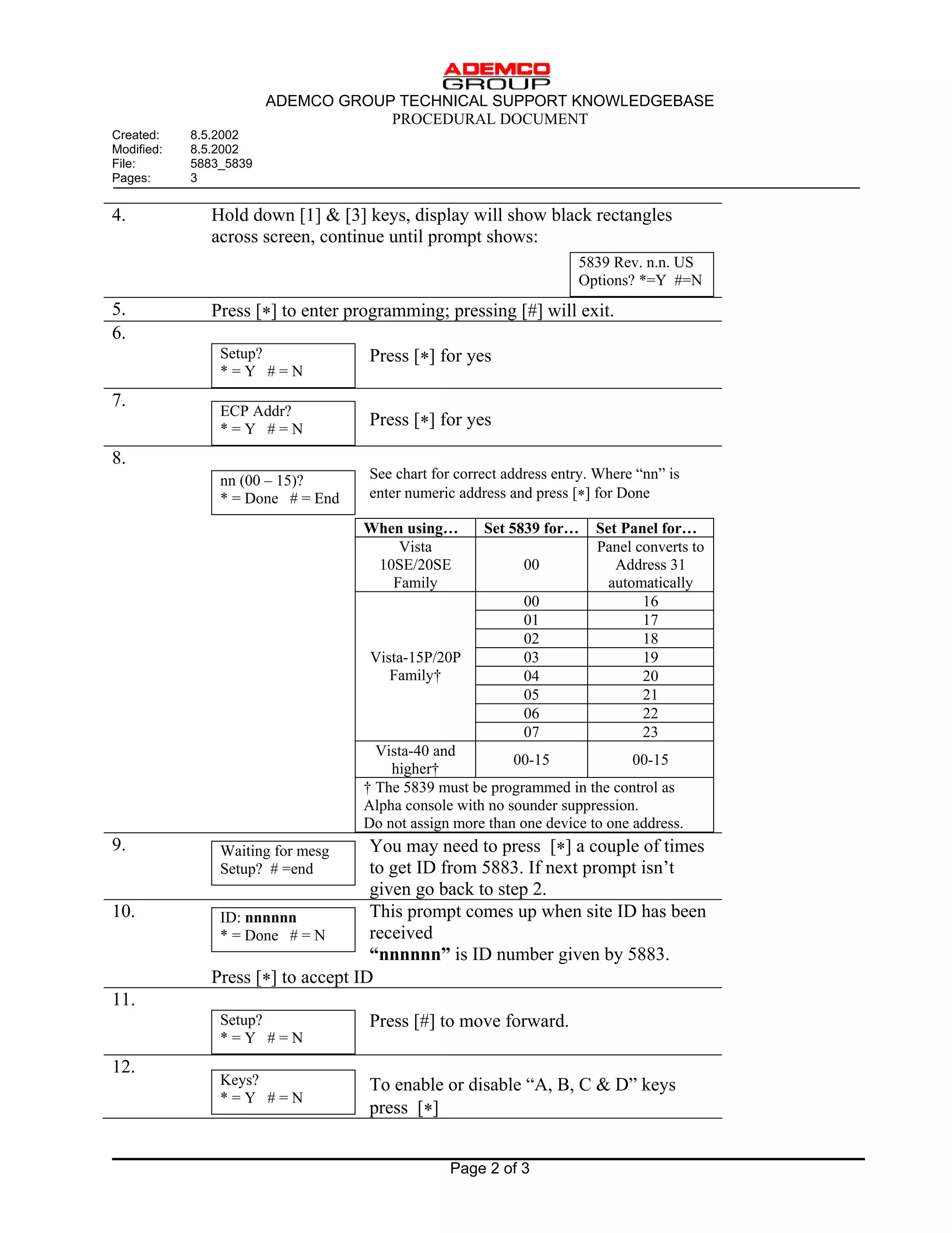 Honeywell 5839-programming-high-end-panels | PDF
